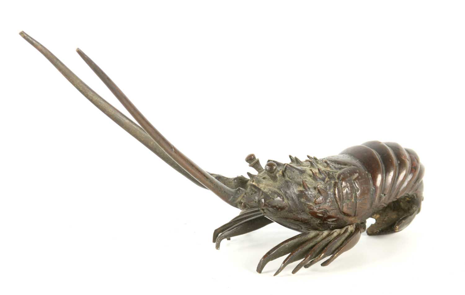Lot 131 - A LATE 19TH CENTURY JAPANESE BRONZE CRAYFISH