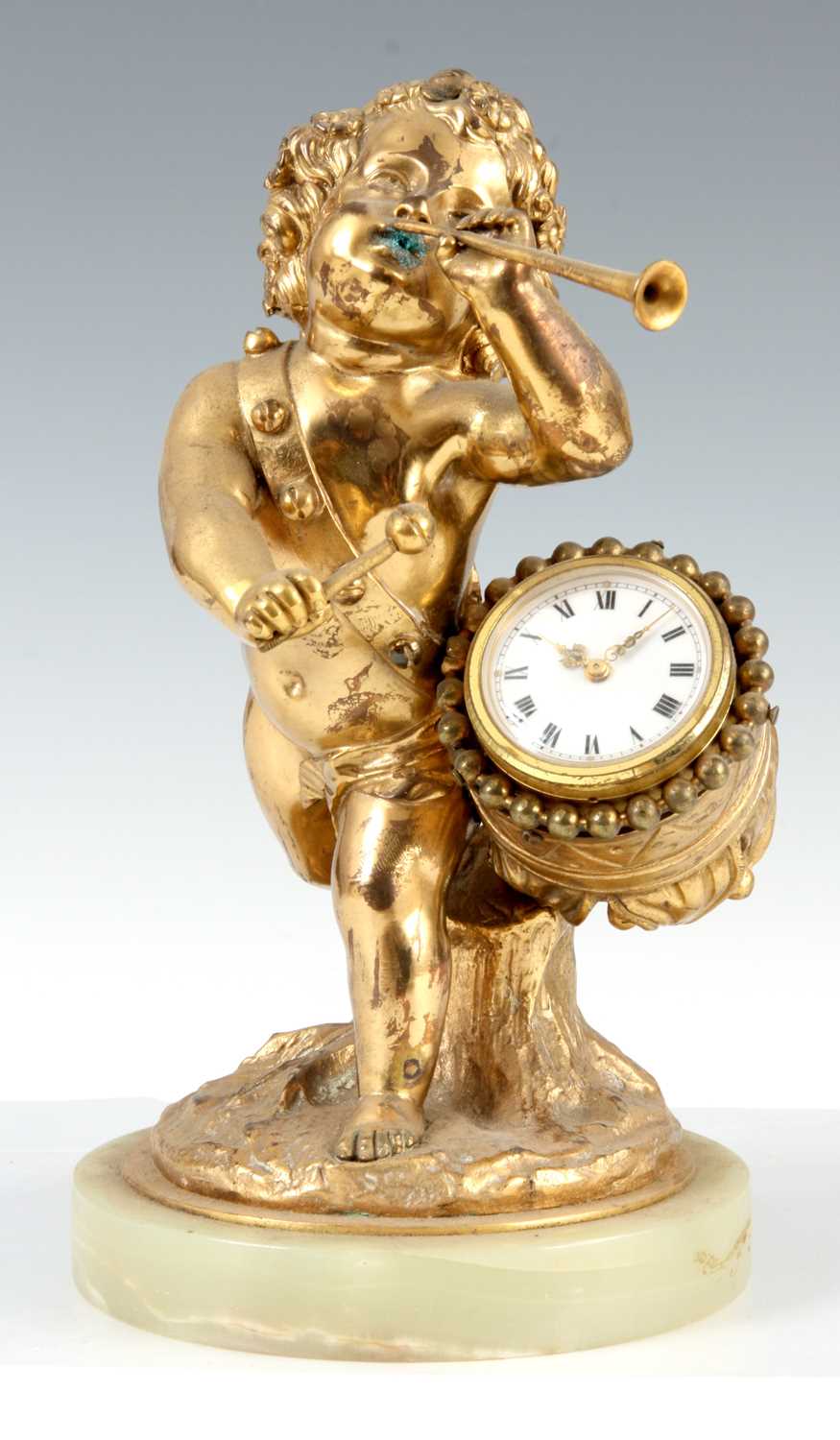 Lot 666 - A LATE 19th CENTURY ORMOLU MANTEL CLOCK