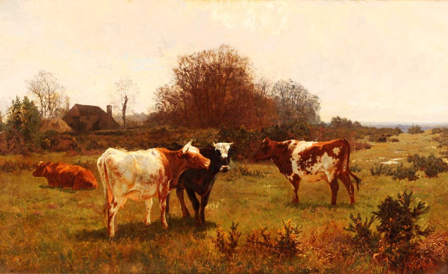 Lot 326 - CHARLES COLLINS (1851-1921) OIL ON CANVAS
